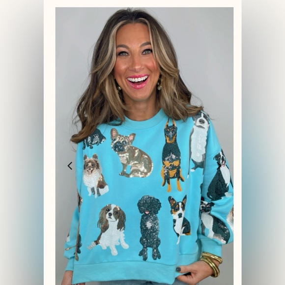 QUEEN OF SPARKLES | Tops | Nwt Aqua Dogs Sweatshirt Queen Of Sparkles | Poshmark